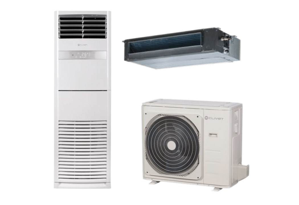 CLIVET: Ducted Splits, Floor Standing, Cassette & Package AC